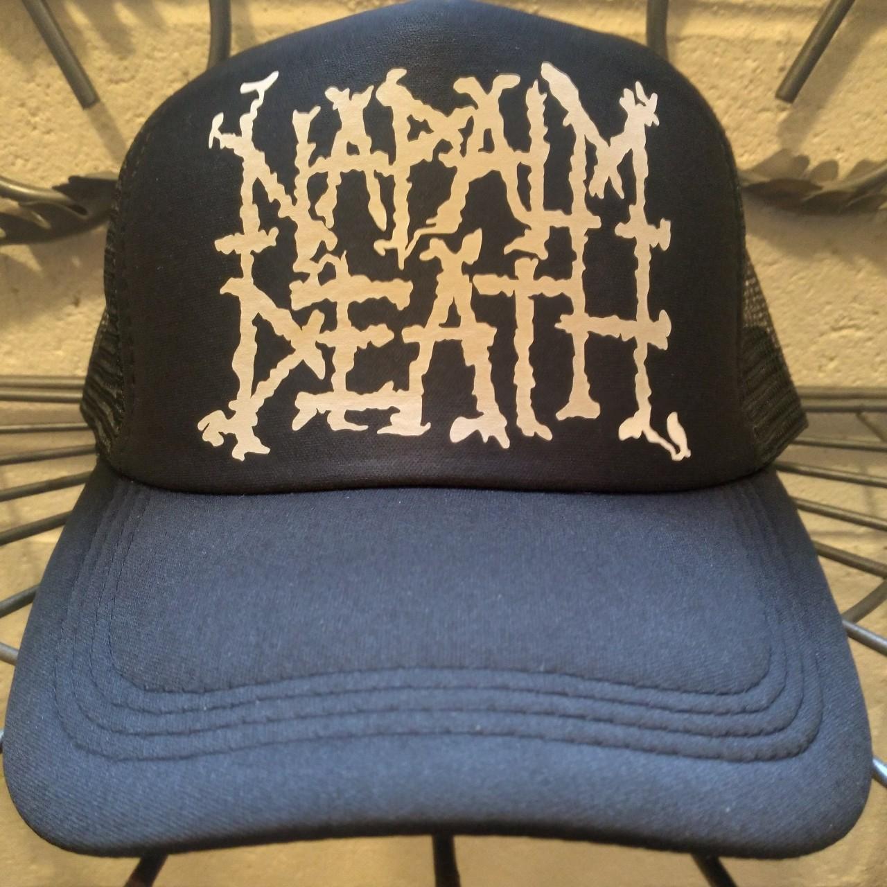 NAPALM DEATH HAT mesh trucker hat #deathmetal... - Depop