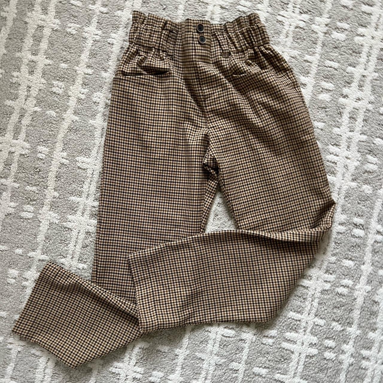 Zara Girls Plaid Pants Size 11-12 - Depop