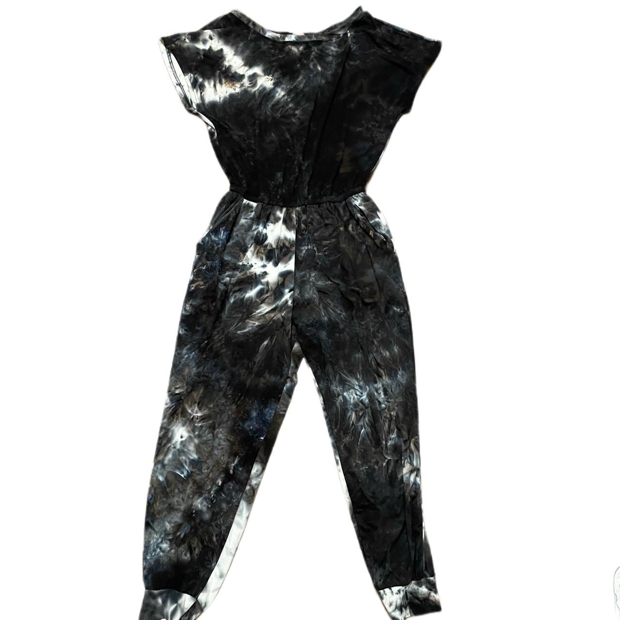 Black Tie Dye Jump Suit! size m. superrr comfy... - Depop