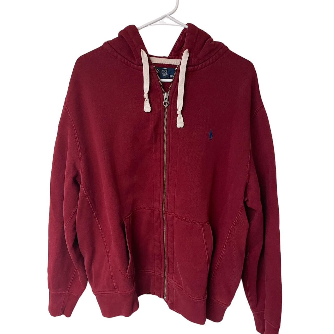 XL Vintage Polo ZipUp Hoodie -Fits like a large - Depop