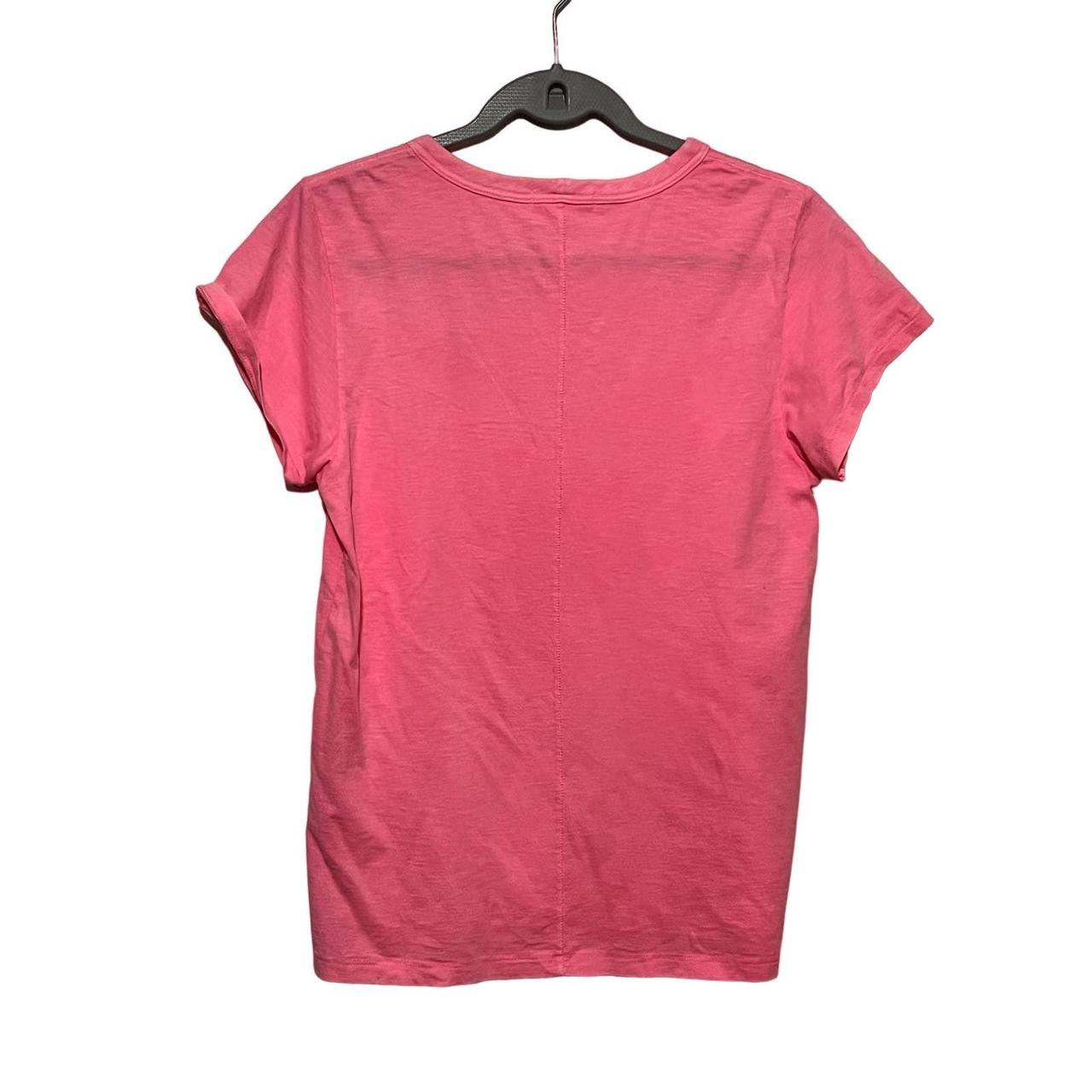 Rag and Bone Pink Palm tree Crew Neck Size Large... - Depop