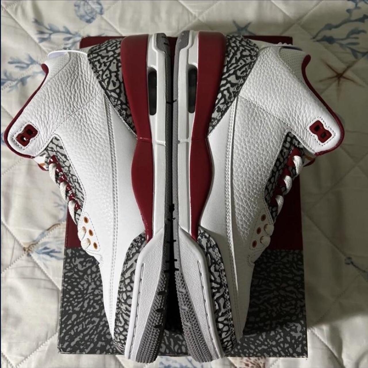 Jordan 3s Cardinal, red - Depop