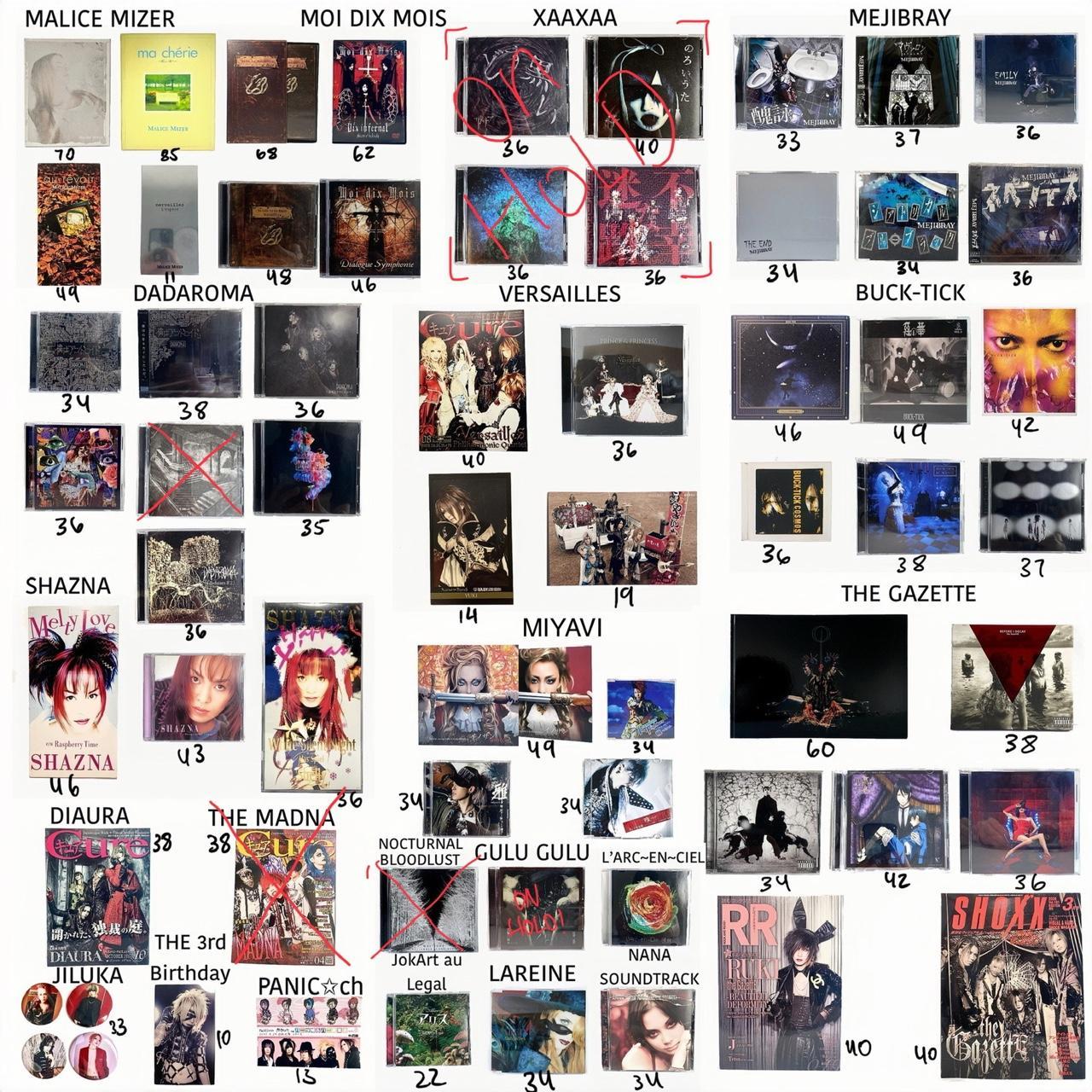 Visual Kei CD/merch available ! compiled list of... - Depop