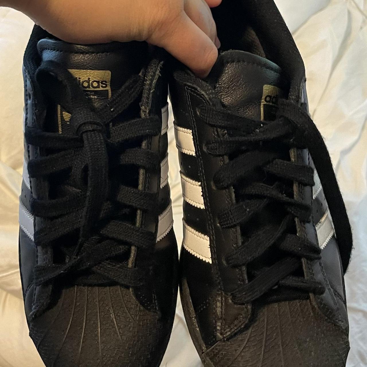 Black adidas superstars ⭐️ -great staple shoe -got... - Depop