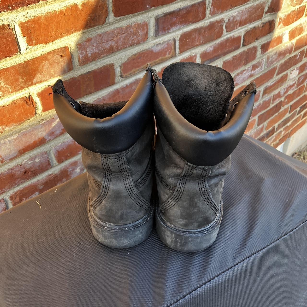 Black timberlands. Few dirt markes that can be... - Depop