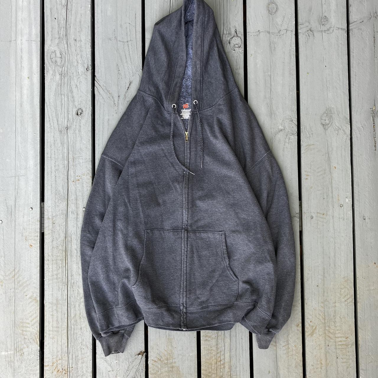 Hanes black great basic 2xl zip up. - Depop