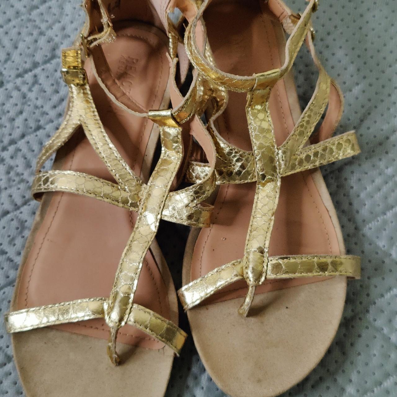 Reaction Kenneth Cole gladiator sandals, gold. In... - Depop