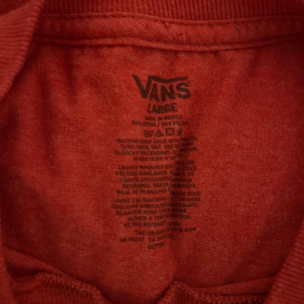 Red T-Shirt Brand: Vans Wording: Vans - Depop