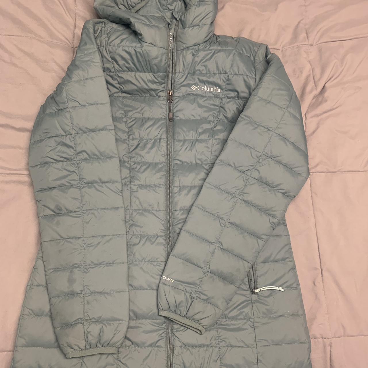 Women’s small green/gray color Colombia jacket.... - Depop