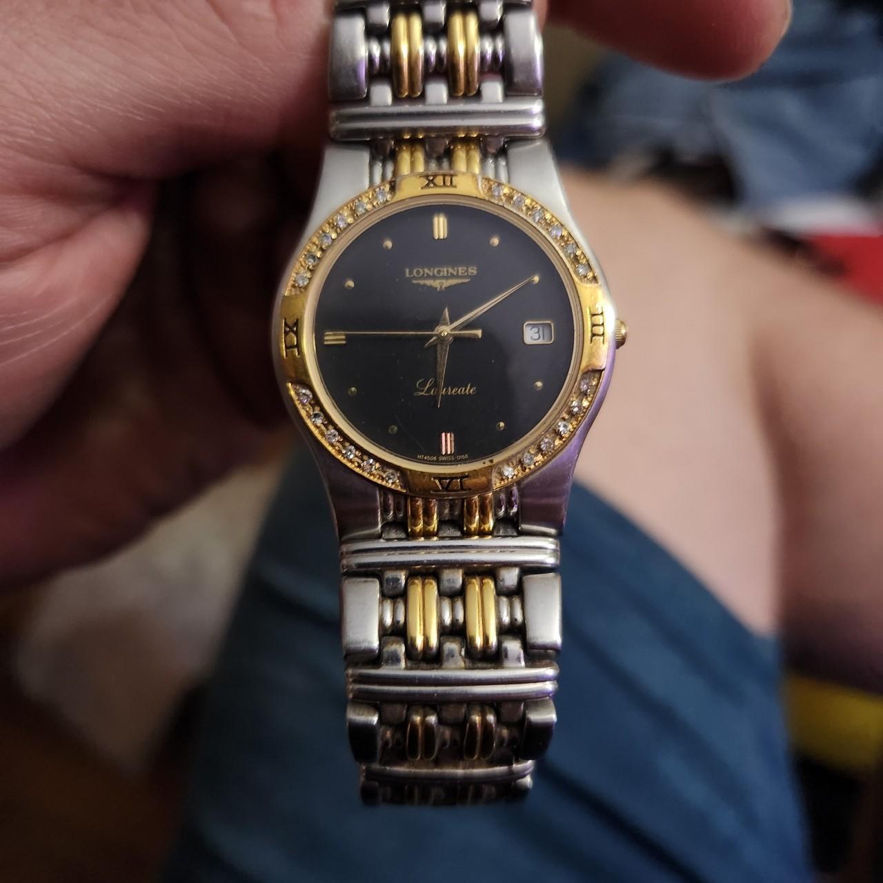 Longines Laureate Diamond Bezel Wristwatch Runs Well... - Depop