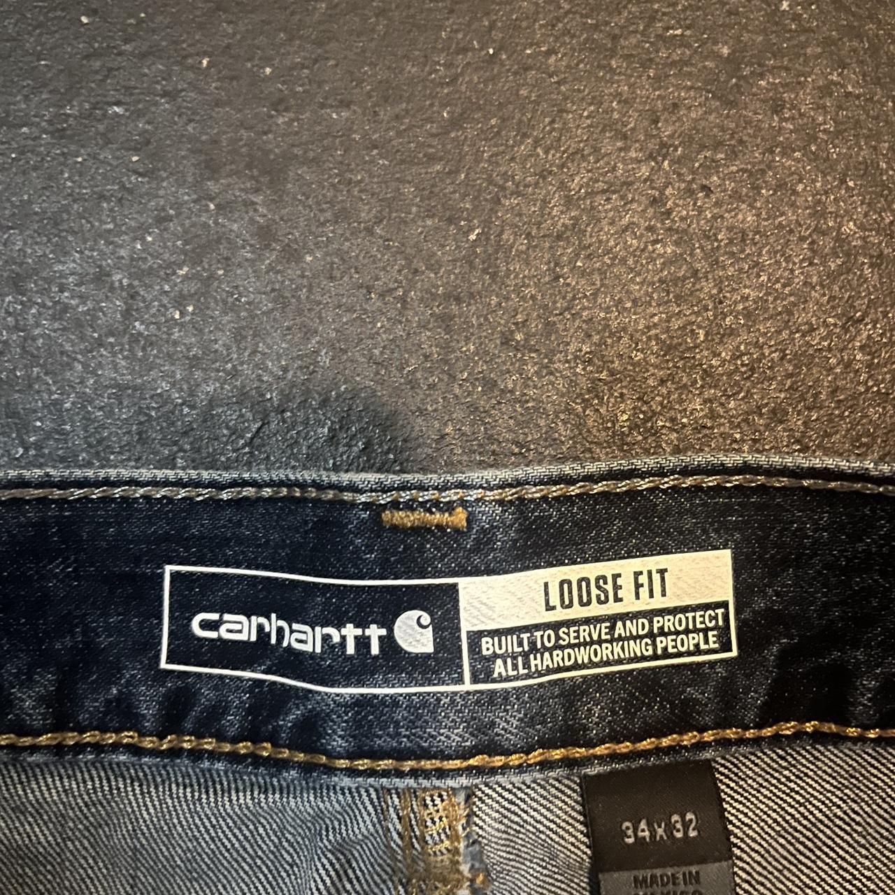 Some classic Carhart denim double knees, these got a... - Depop