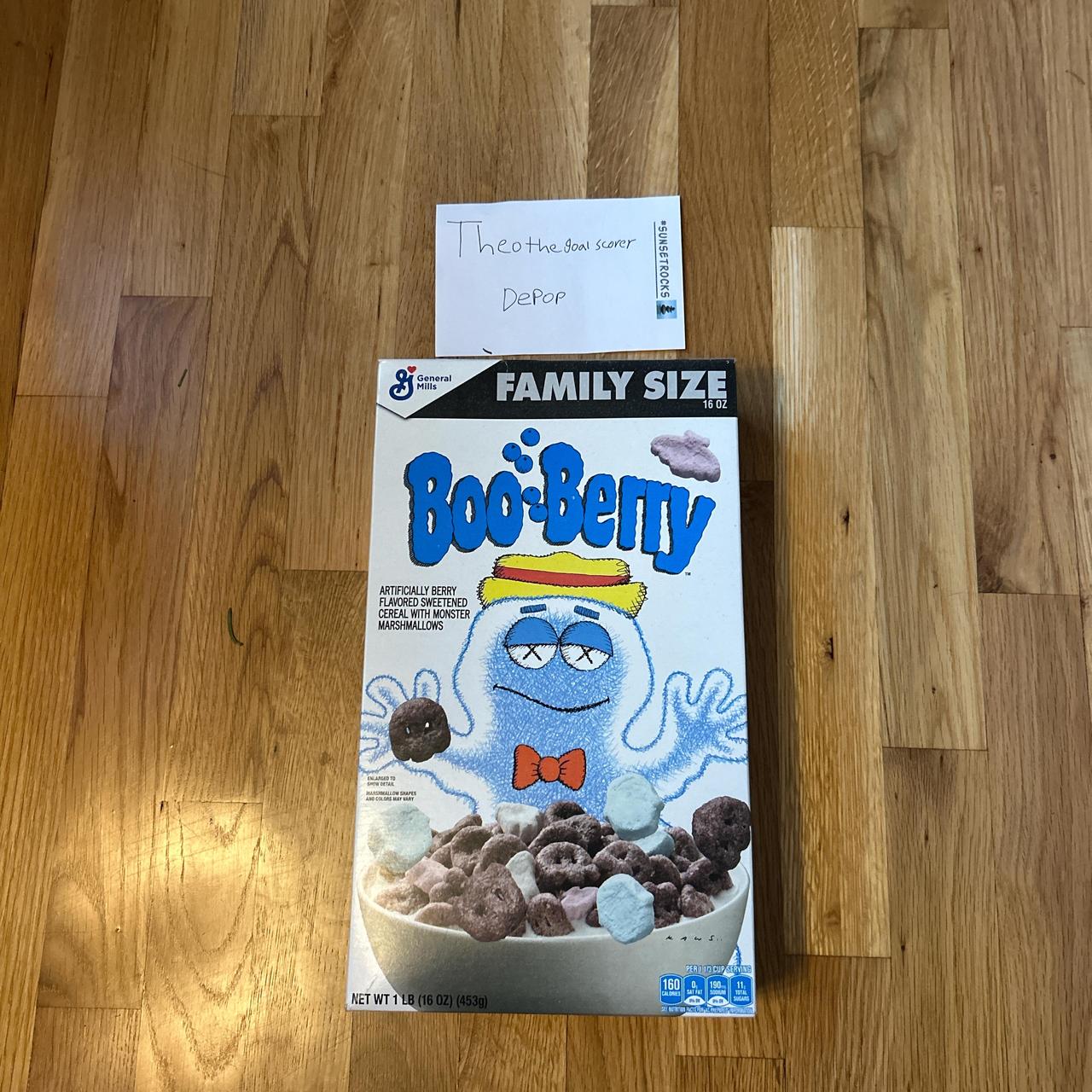 Sealed Boo Berry X Kaws Cereal Collectors piece No... - Depop