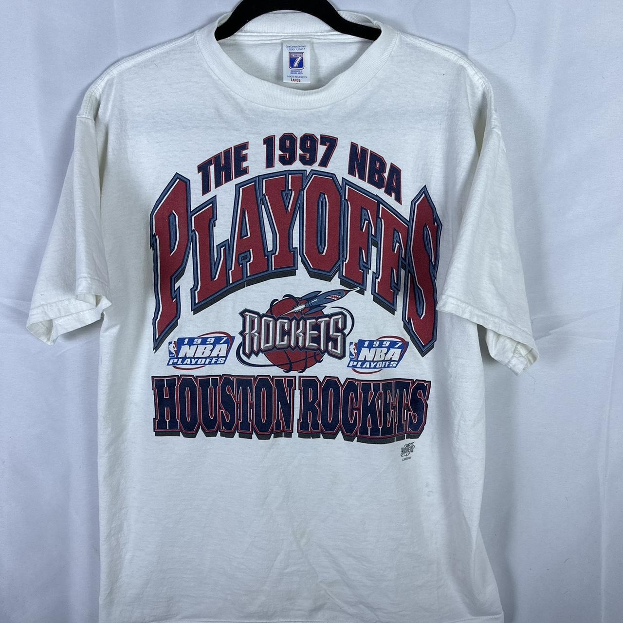 1997 Houston Rockets NBA Playoffs tshirt - Depop