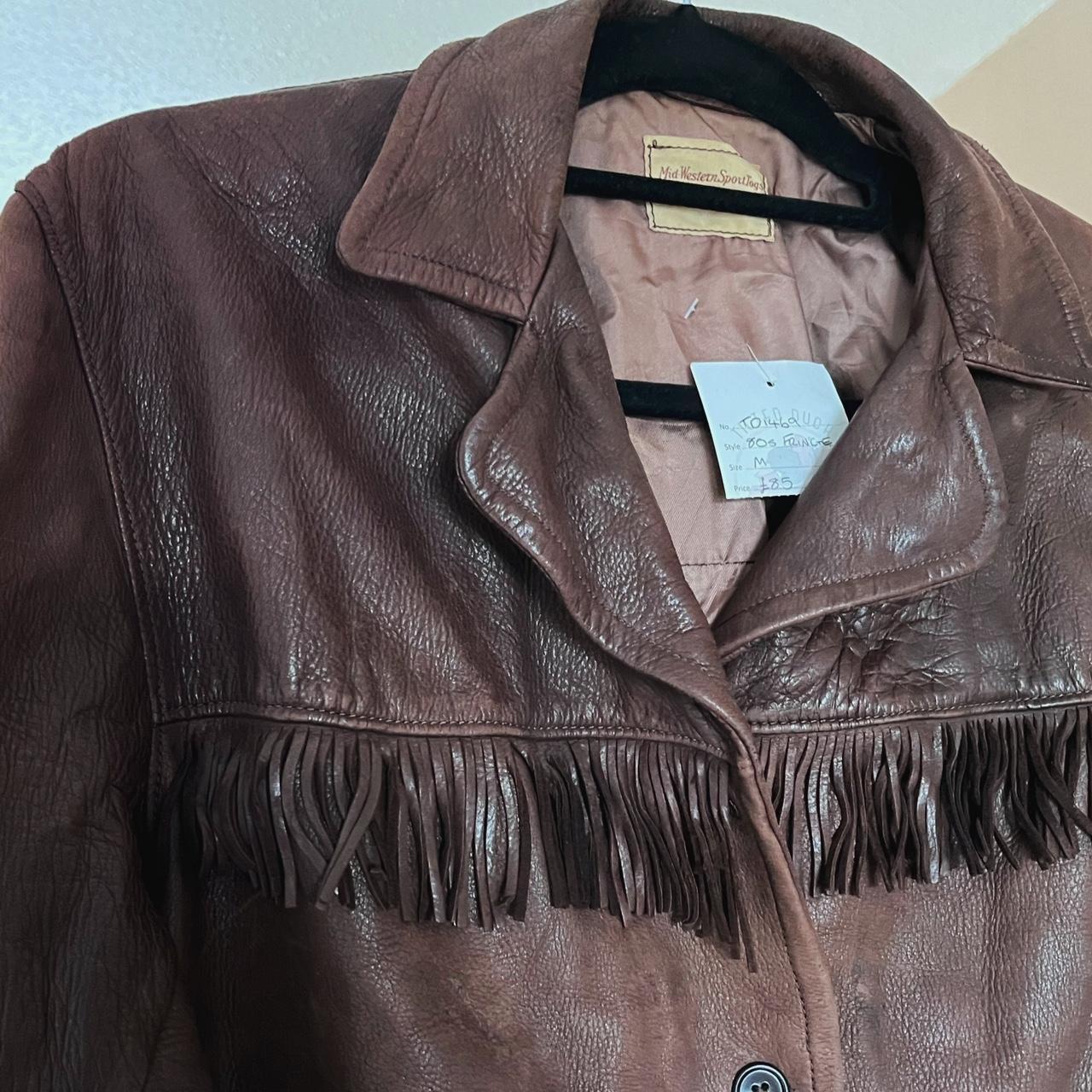 Vintage 80s fringe suede jacket Medium Midwestern... - Depop