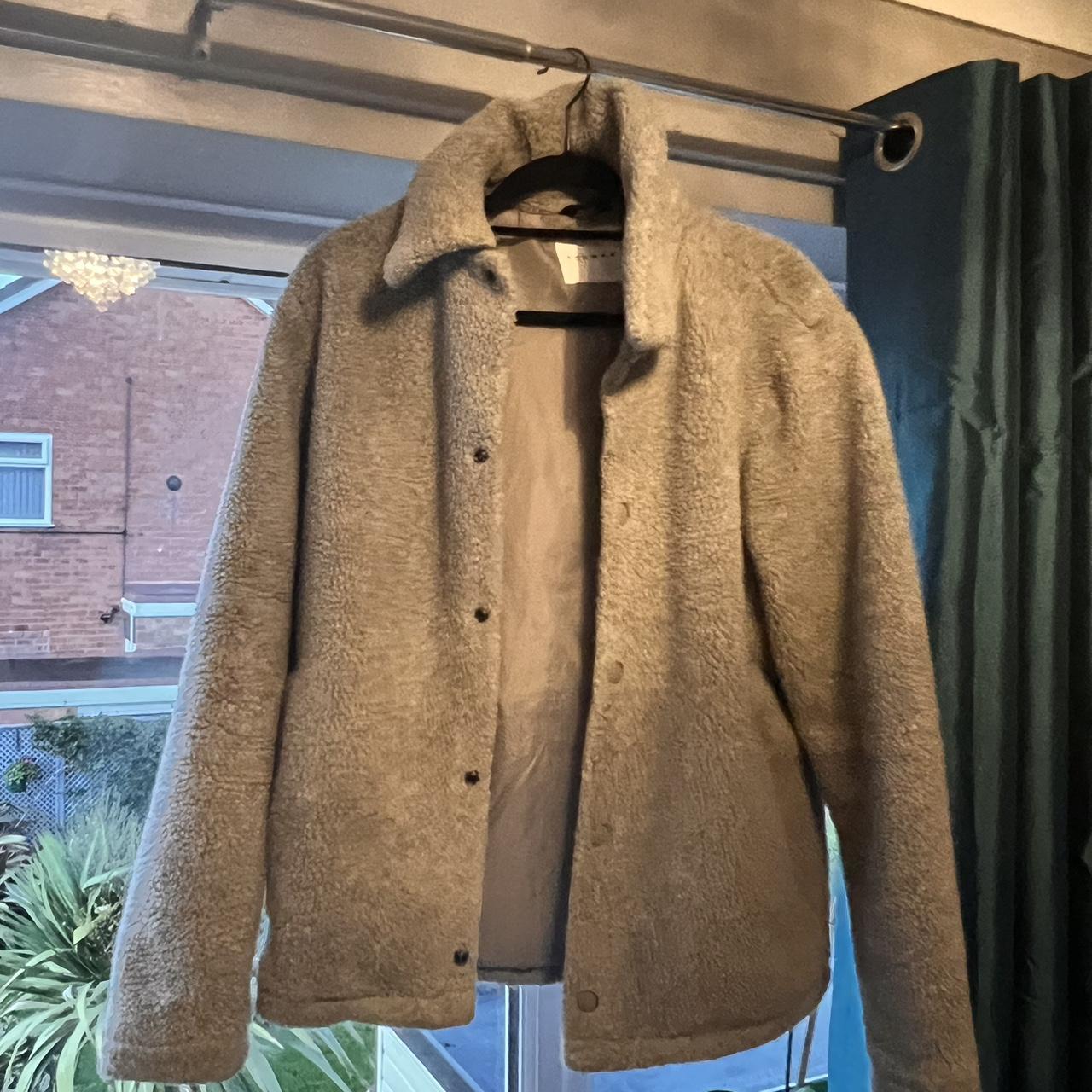 Grey wooly jacket. - Depop