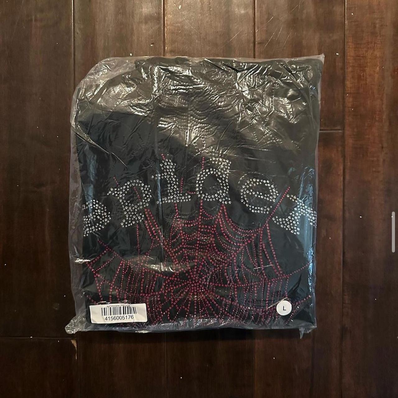 AUTHENTIC Sp5der Black and Ride Rhinestone... - Depop