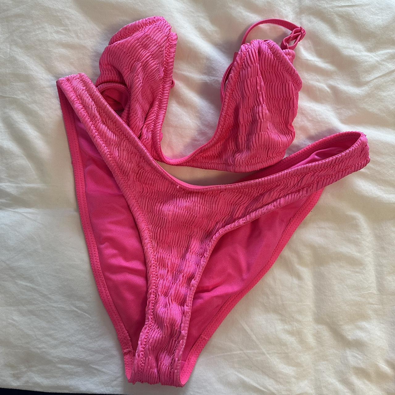 Bright Pink Triangl Bikini Depop