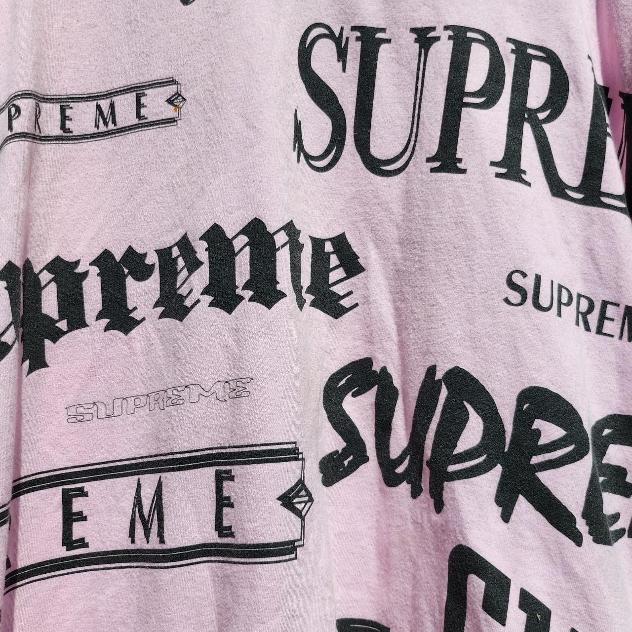 Rare Pink USA made Supreme t-shirt with Unique Wrap... - Depop