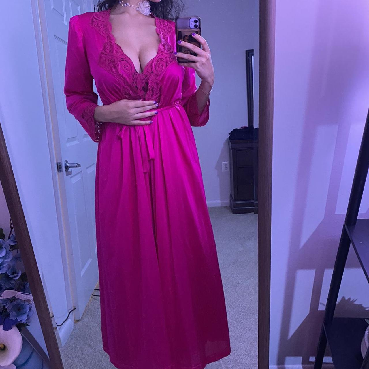 Gorgeous rare vintage Olga Nightgown and Robe set,... - Depop