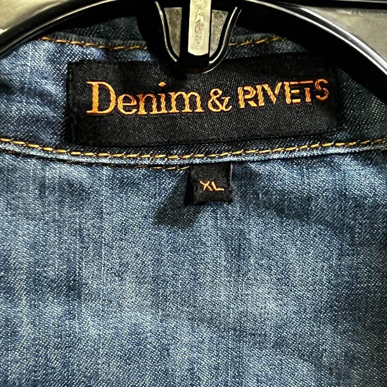 Denim & Rivets Mens Size XL Distressed Blue Denim... - Depop
