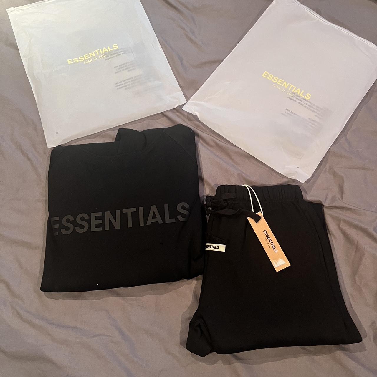 ESSENTIALS FULL-TRACKSUIT BLACK⚫️ BRAND NEW TAGS... - Depop