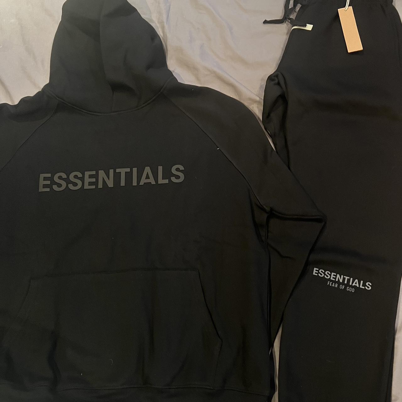 ESSENTIALS FULL-TRACKSUIT BLACK⚫️ BRAND NEW TAGS... - Depop ESSENTIALS FULL-TRACKSUIT BLACK⚫️ BRAND NEW TAGS... - Depop