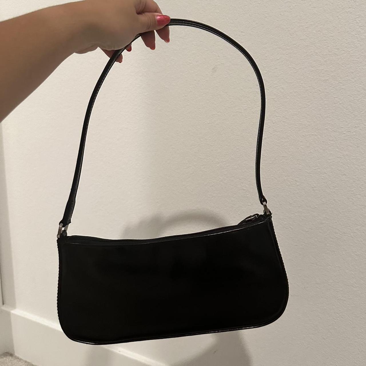 amanda smith black shoulder bag classic silhouette,... - Depop