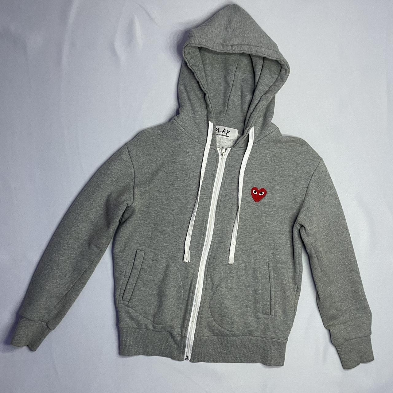 Cdg sweater grey Size S Good condition white... - Depop