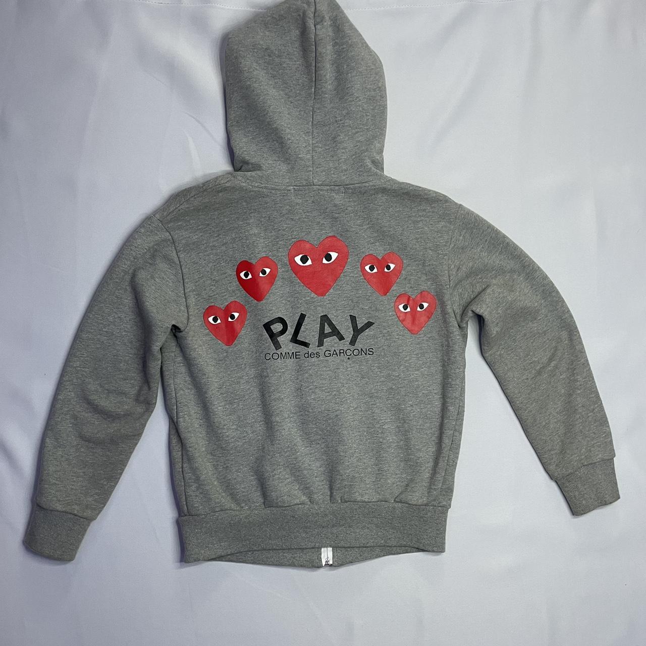 Cdg sweater grey Size S Good condition white... - Depop