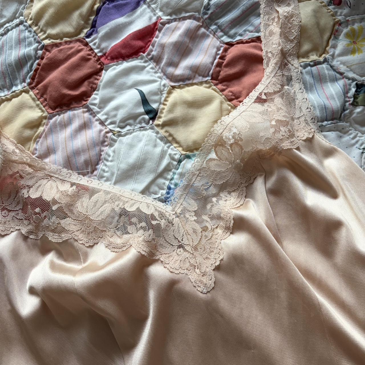 1980s slip! Delicate, nude, and slightly sheer.... | Depop