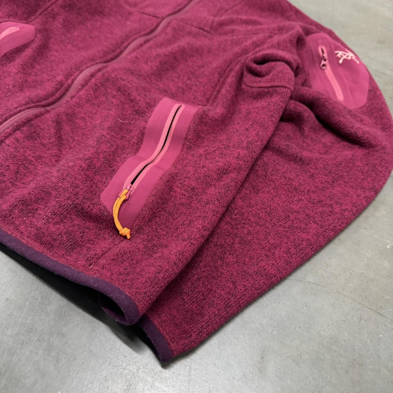 Y2K woman’s arc’teryx hot pink fleece zip up jacket... - Depop