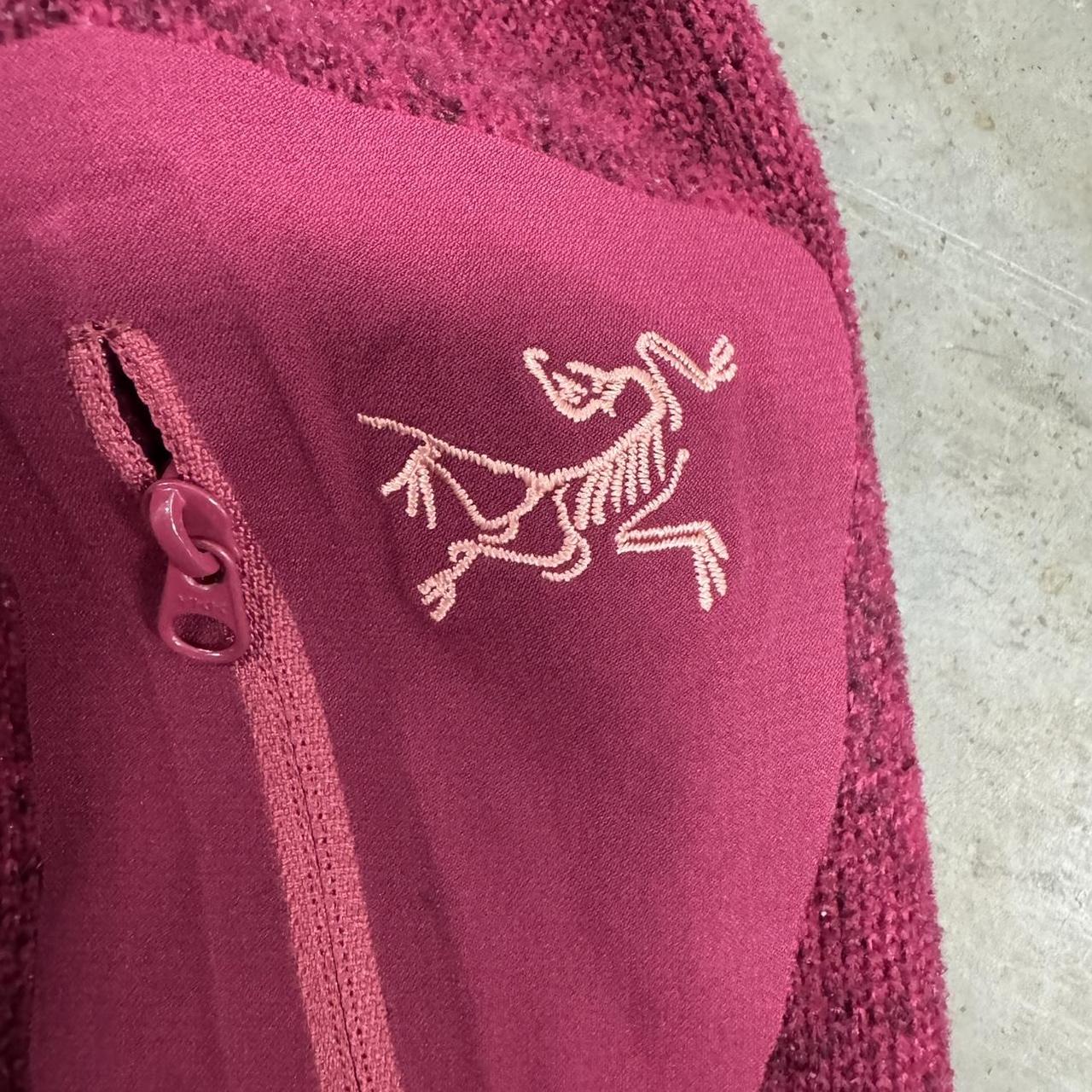 Y2K woman’s arc’teryx hot pink fleece zip up jacket... - Depop