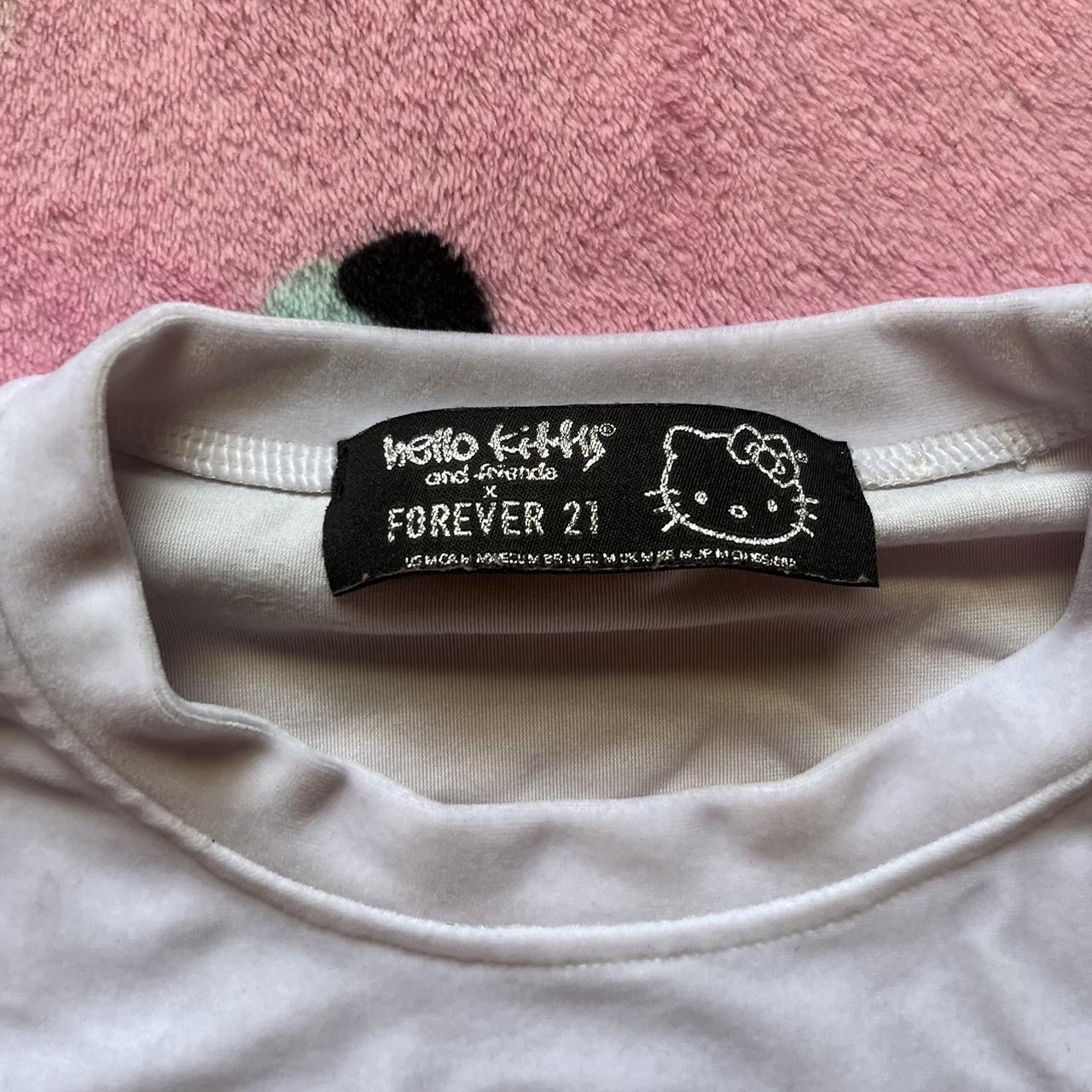hello kitty velour light gray shirt with hello kitty... - Depop