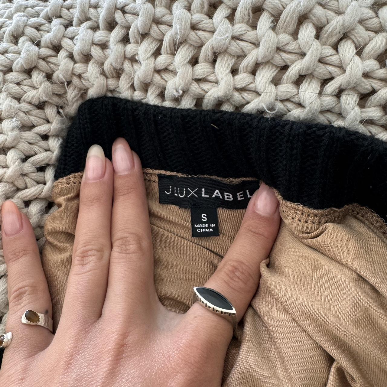 jlux label black knit two piece set never worn tags... - Depop