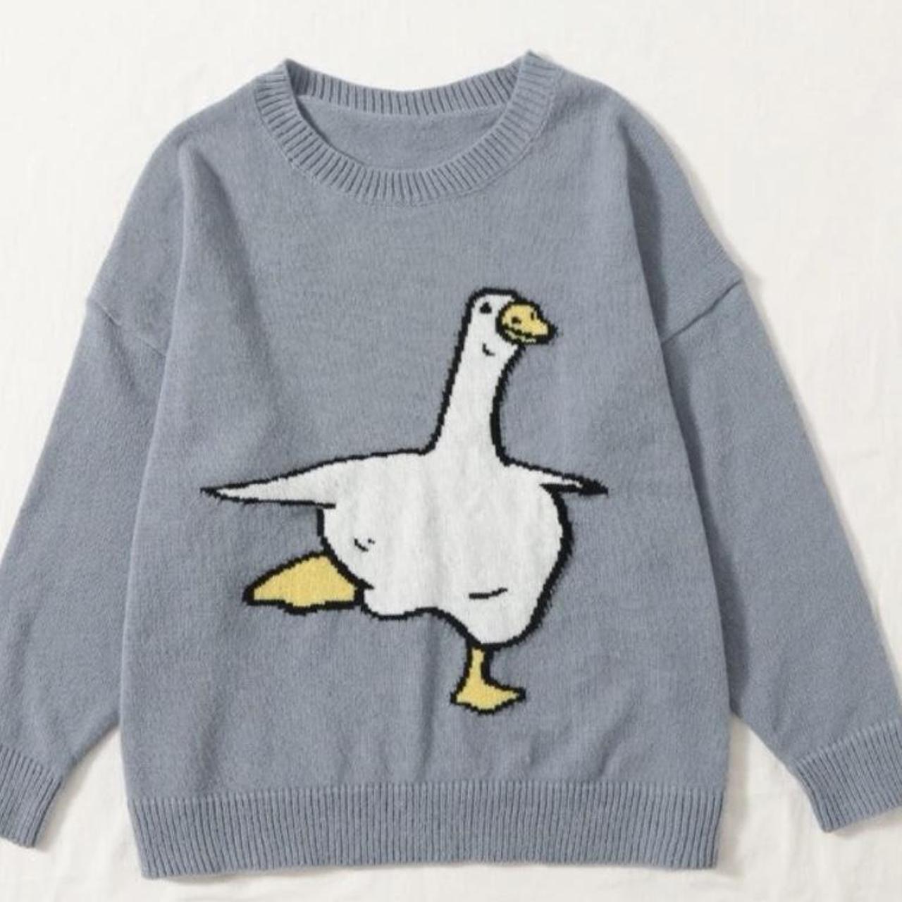 Light blue Duck sweater - Depop