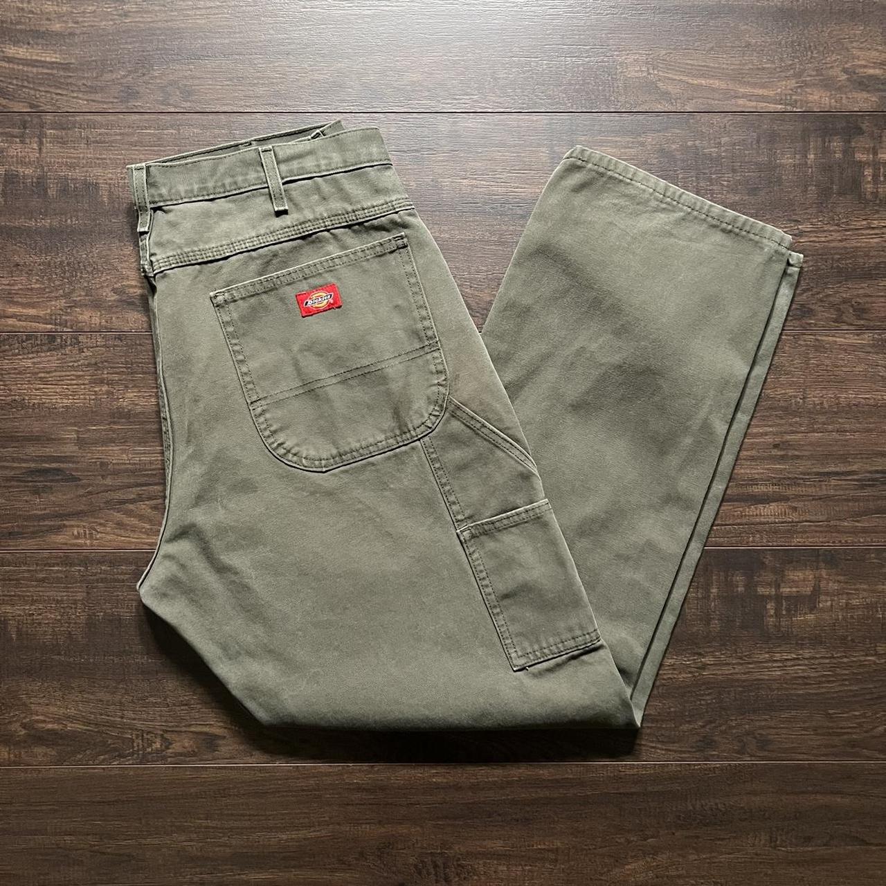 Green Dickies Carpenter Pants Size - 36x32 Great... - Depop