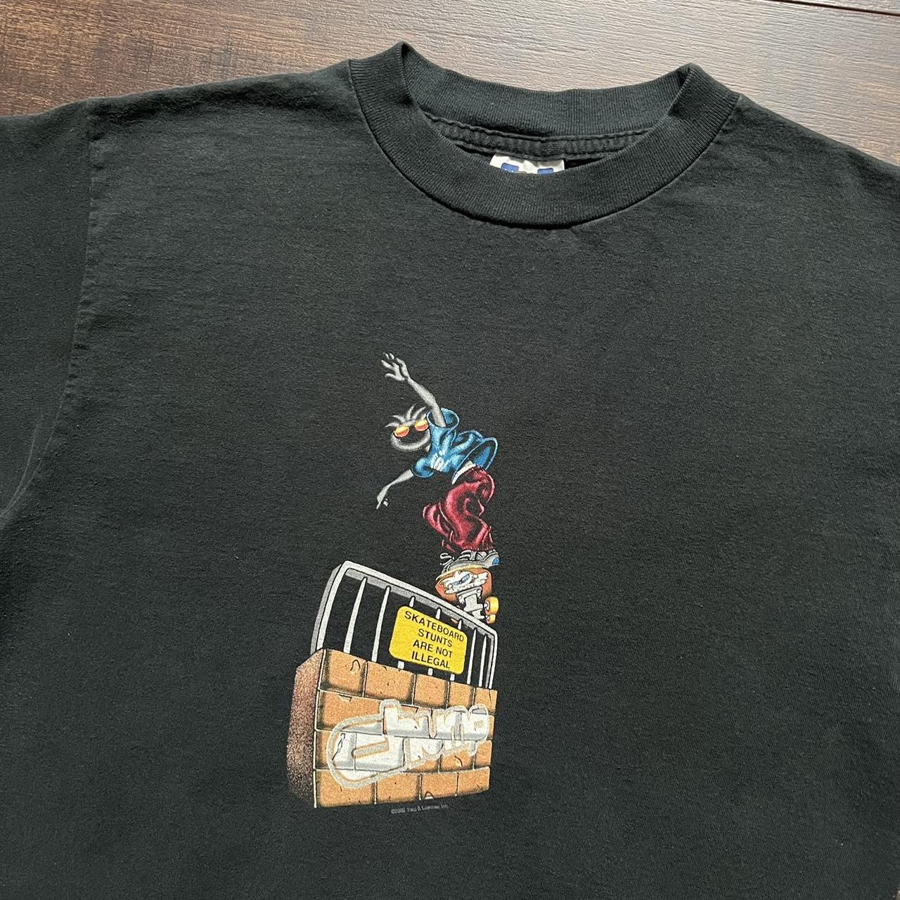 Vintage Y2Y Black Chump Skateboarding Is Not a Crime... - Depop