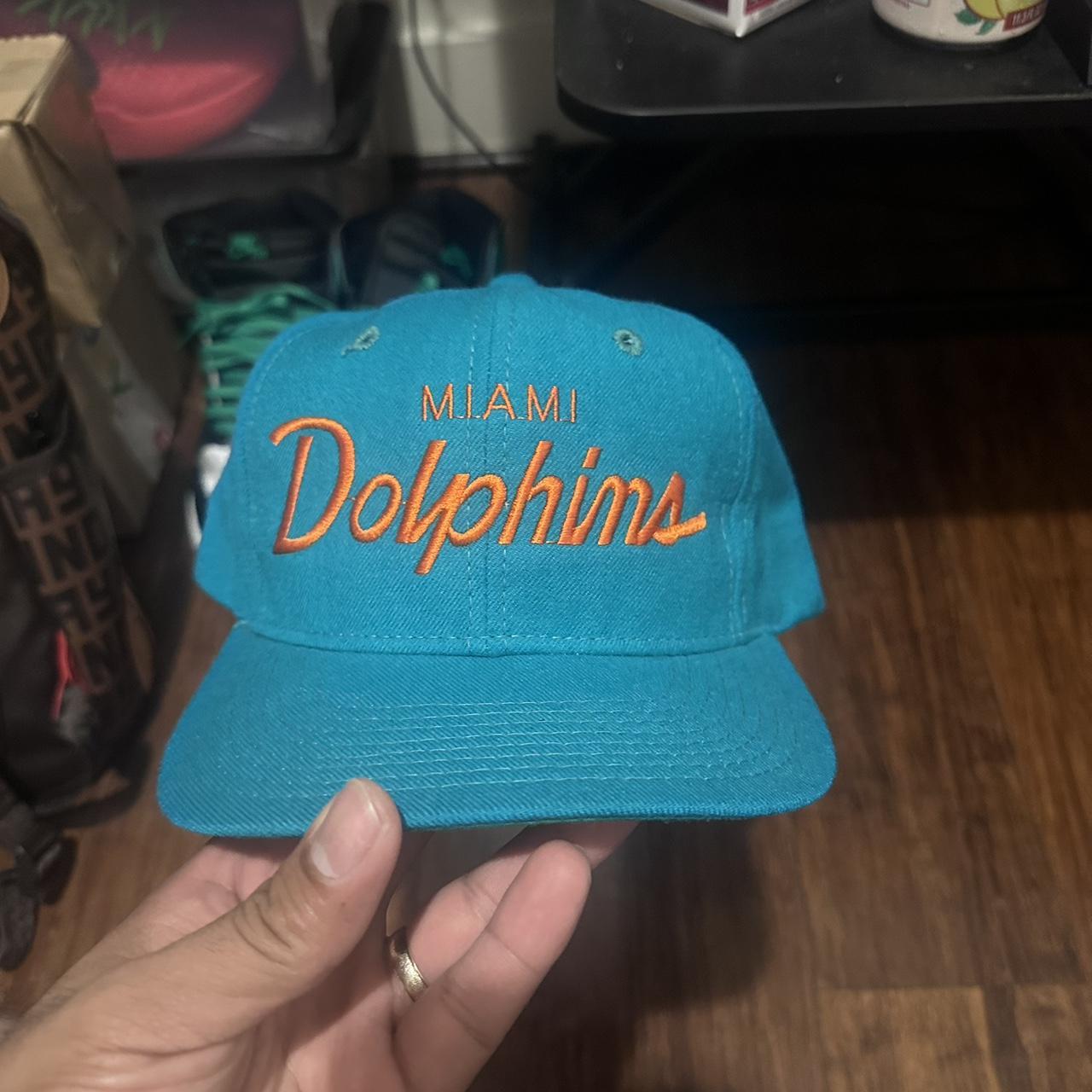 Sports Specialties Miami Dolphins Script Hat - Depop