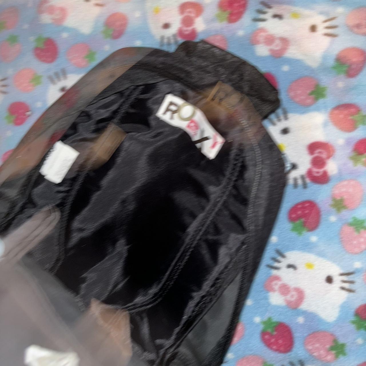 Black Roxy backpack with white accents #y2kfashion... - Depop