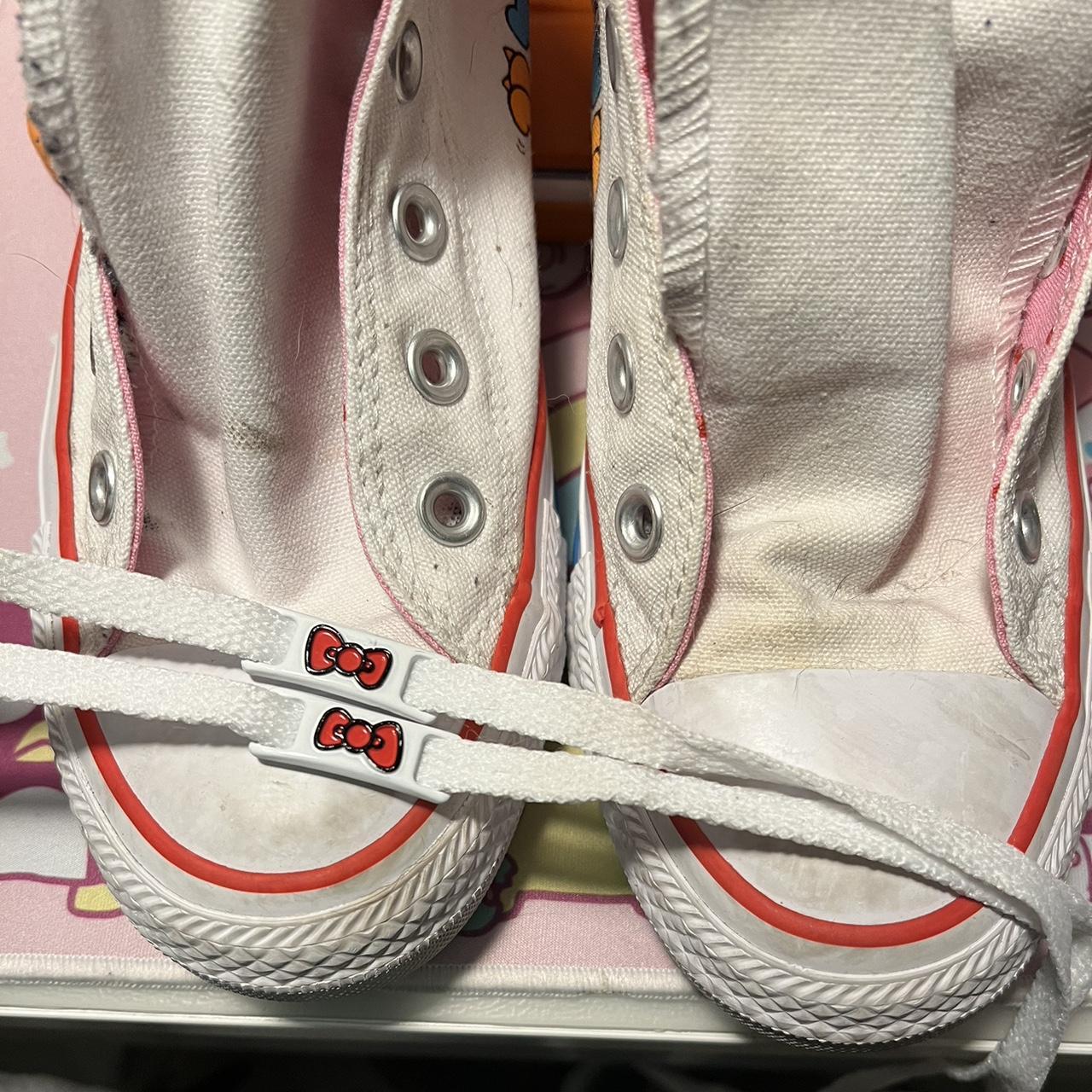 Hello Kitty High-top Converse • Women’s size 7 /... - Depop