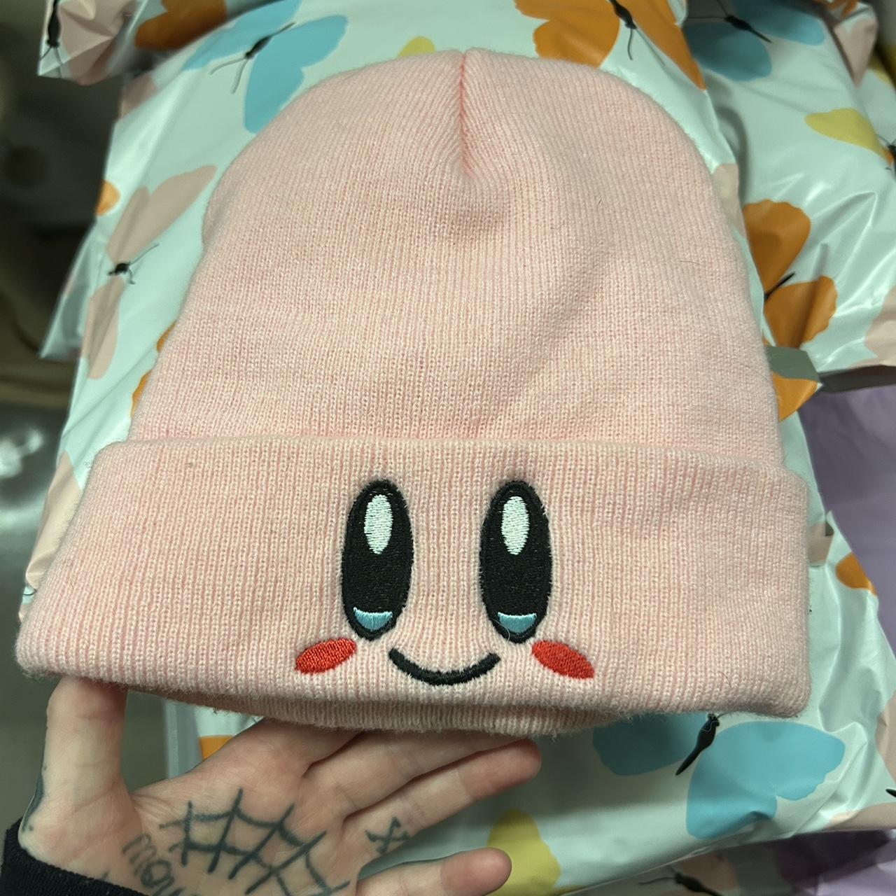 Pink Kirby beanie #kidcore - Depop