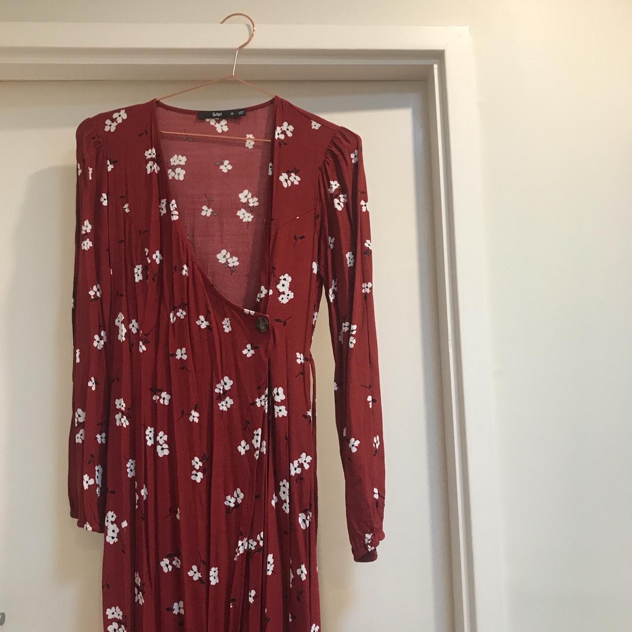 Size 10 Sportsgirl Midi Wrap Around Floral Dress Depop