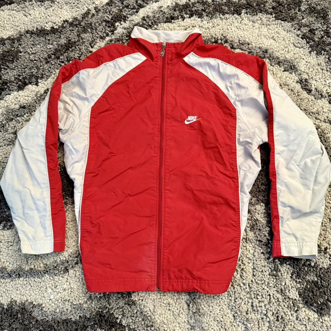 2000s Red Nike Windbreaker -m -great condition -cool... | Depop