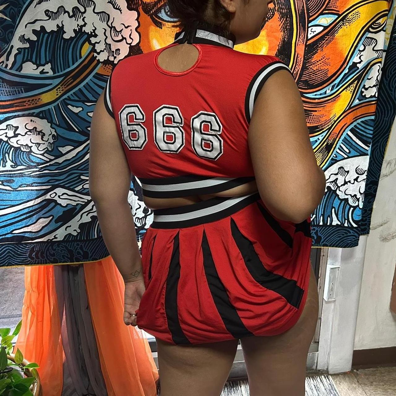 666 Devil Demon Cheerleader Cheer Captain High... - Depop