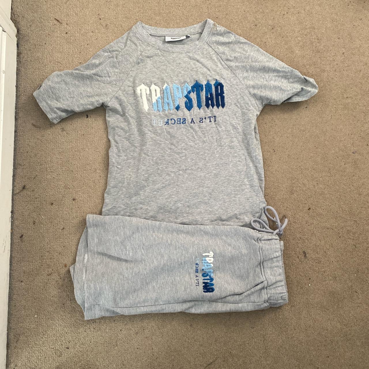 Trapstar short set, grey, perfect condition both... - Depop