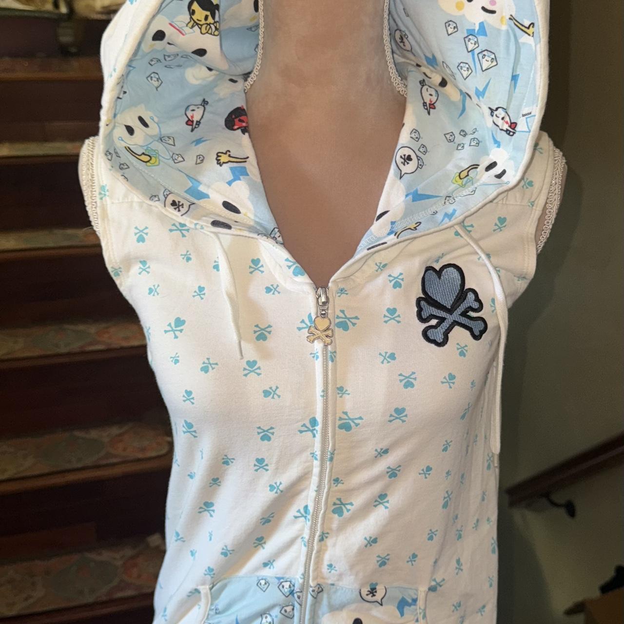 Tokidoki ultra rare vintage tank top hoodie, size... - Depop
