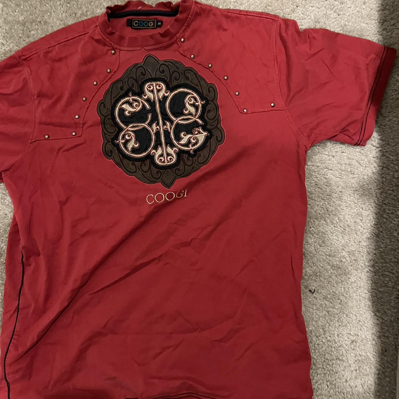coogi shirt #red #coogi #vintage - Depop