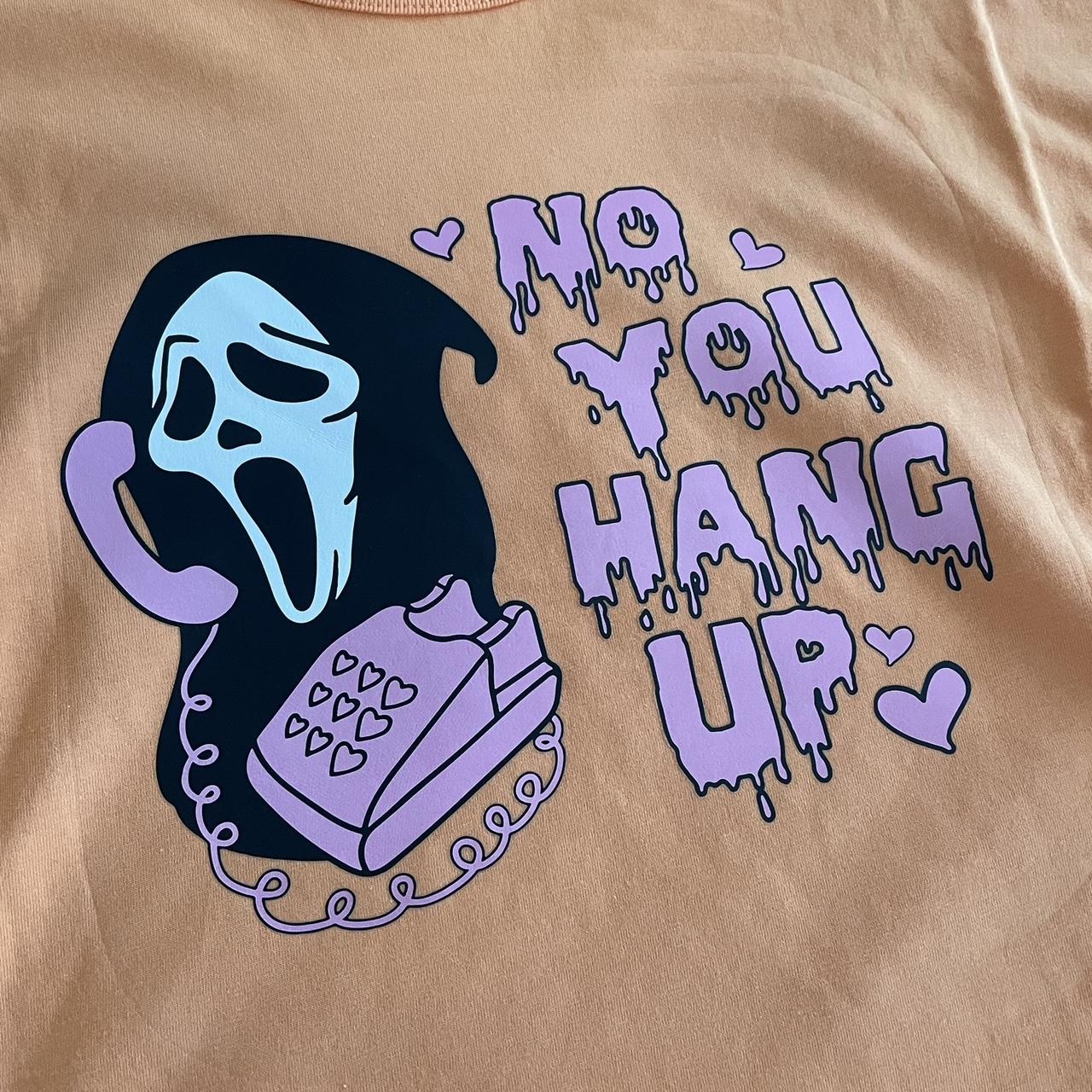 Scream ghostface Bright Orange crop top tshirt... - Depop