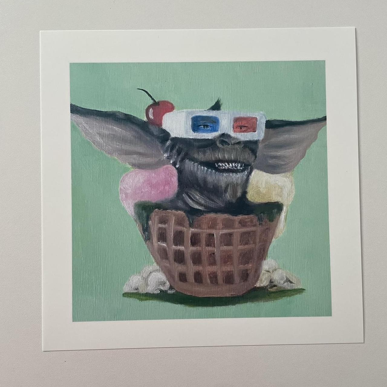 Gremlin ice scream art print From my original... - Depop
