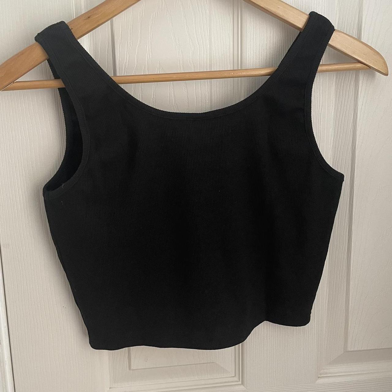 Strange & Unusual Black ribbed cropped top Size... - Depop